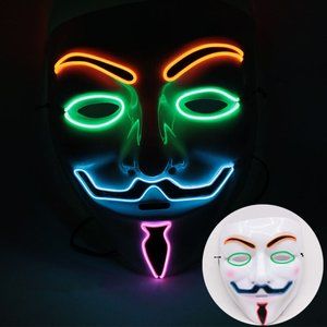 Cosplay | Accessories | Clubbing Rave Party Light Up Scary Led Mask ...